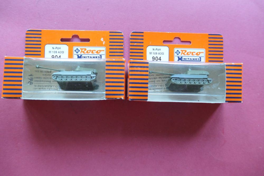 2 Stück Roco Minitanks Panzerhaubitzen M109 A3G, NEU | Kaufen auf Ricardo