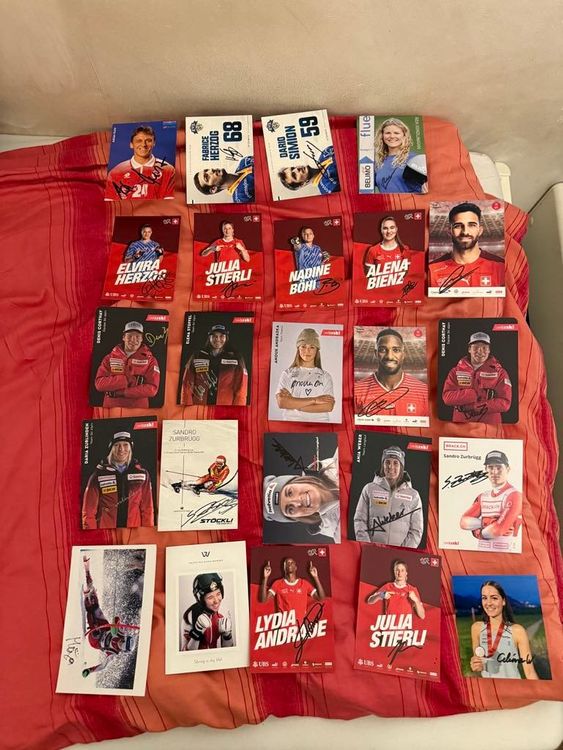 Autogrammkarten Sammlung Schweizer Sportstars, Top Zustand! (Gebraucht ...