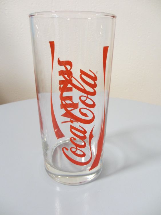 Coca Cola Glass "Mmm...Coca-Cola" rot/weiss Druck (Gebraucht) in ...