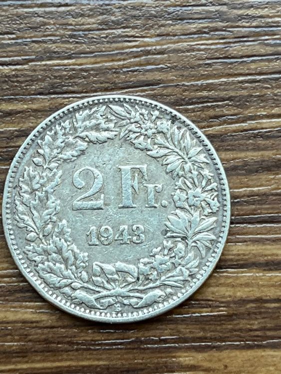 2 Franken 1943 (Gebraucht) in Zürich für CHF 6 – mit Lieferung auf Ricardo kaufen