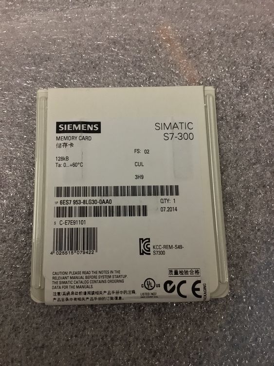 SIMATIC S7 MICRO MEMORY CARD 128 kB 6ES7 953-8LG30-0AA0 | Acheter sur ...