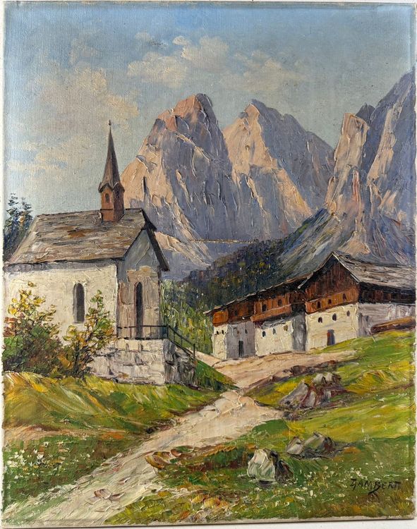 Berglandschaft mit Kirche Gemälde signiert (Gebraucht) in Neuhausen am ...