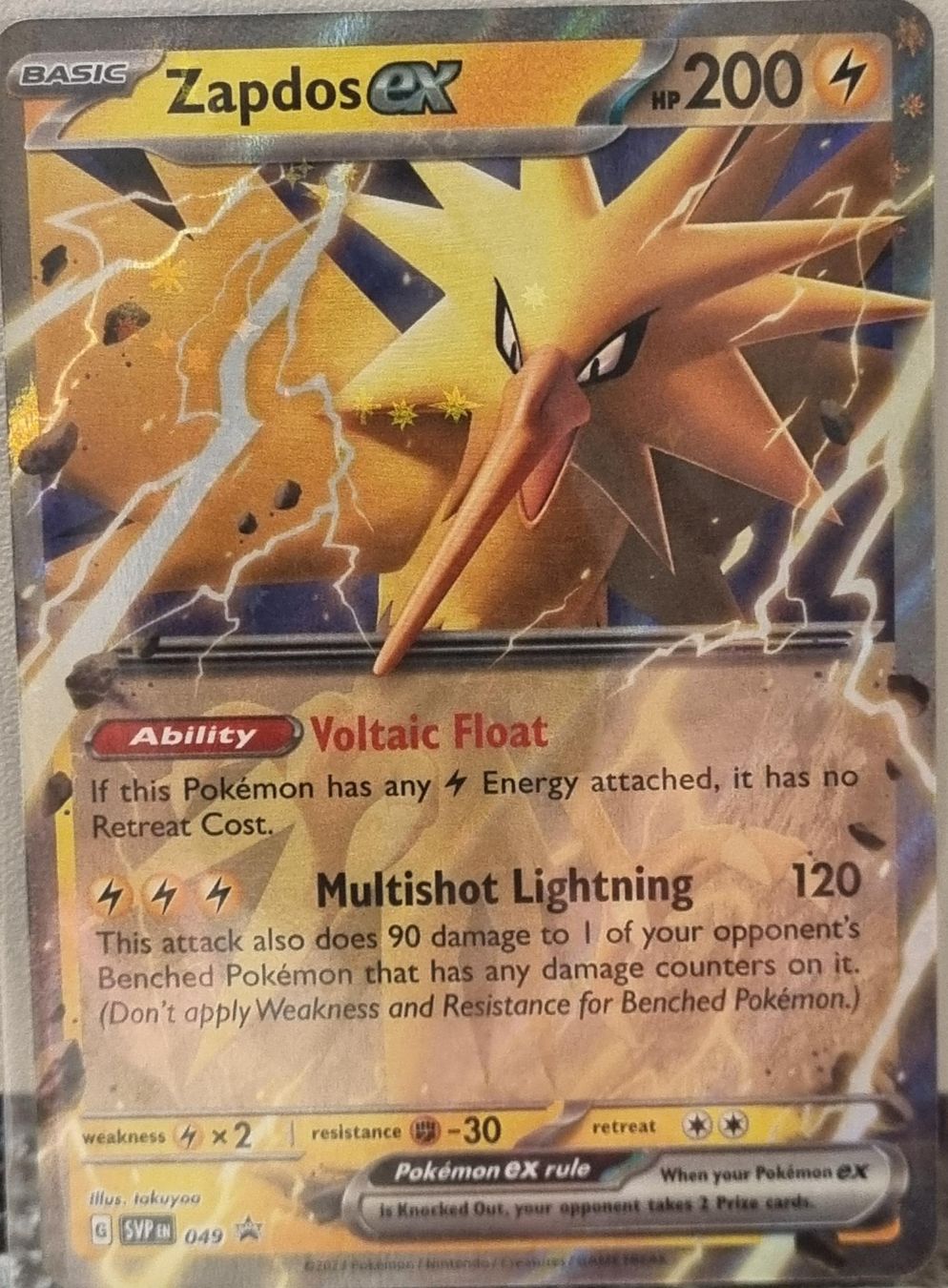 Pokémon – Zapdos ex 🇺🇸 - SVP-049 - SV Black Star Promos (Gebraucht) in ...
