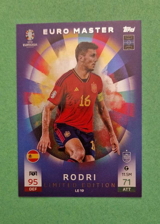 Topps EURO 2024 Limited Edition Rodri. | Kaufen auf Ricardo