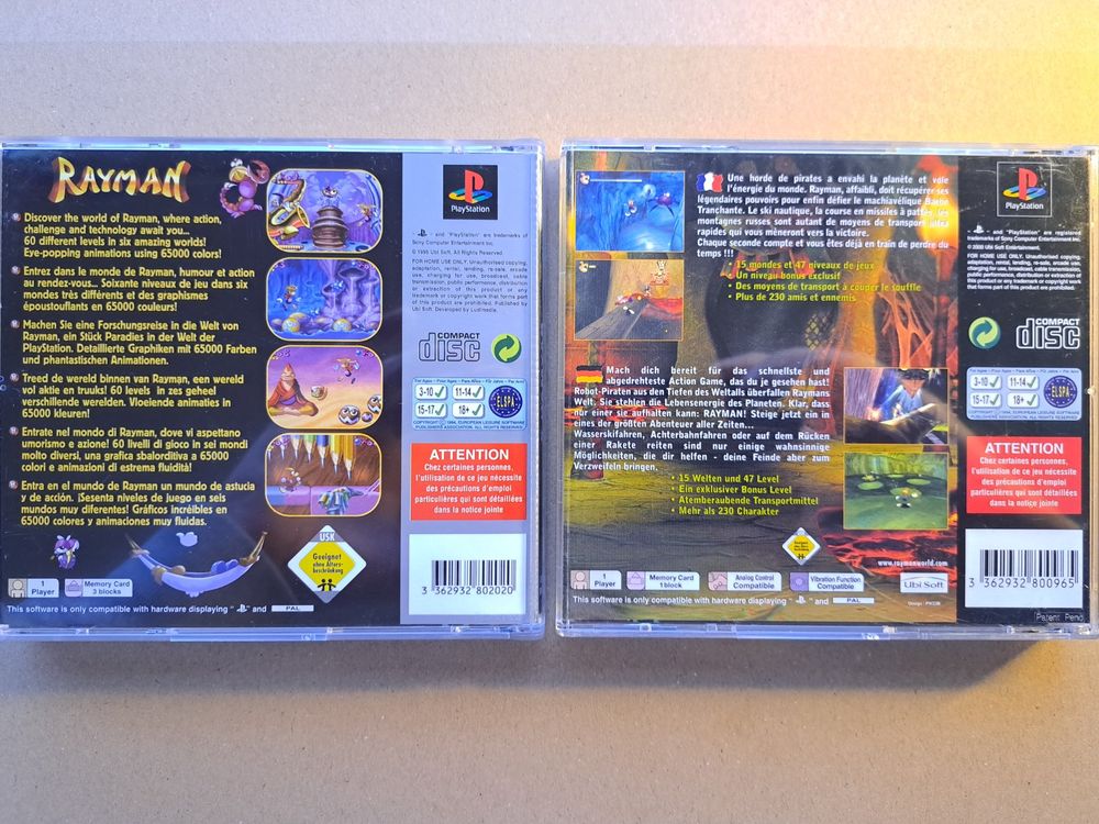 PS1 Set Rayman + Rayman 2 (Gebraucht) in koblenz für CHF 55 – mit ...