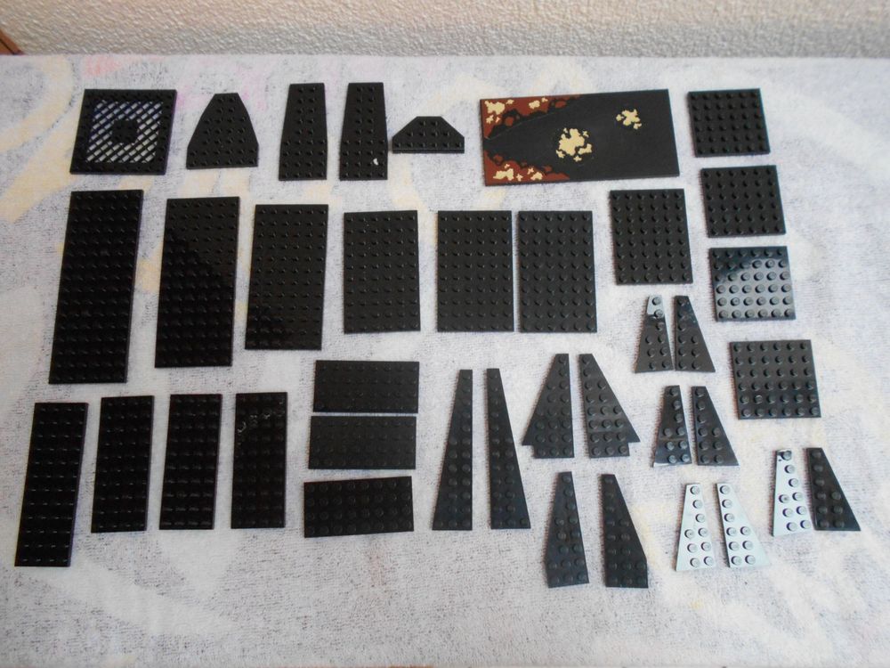 schwarze Lego Platten, teilweise ungereinigt ( Set 785 ) (Gebraucht) in ...