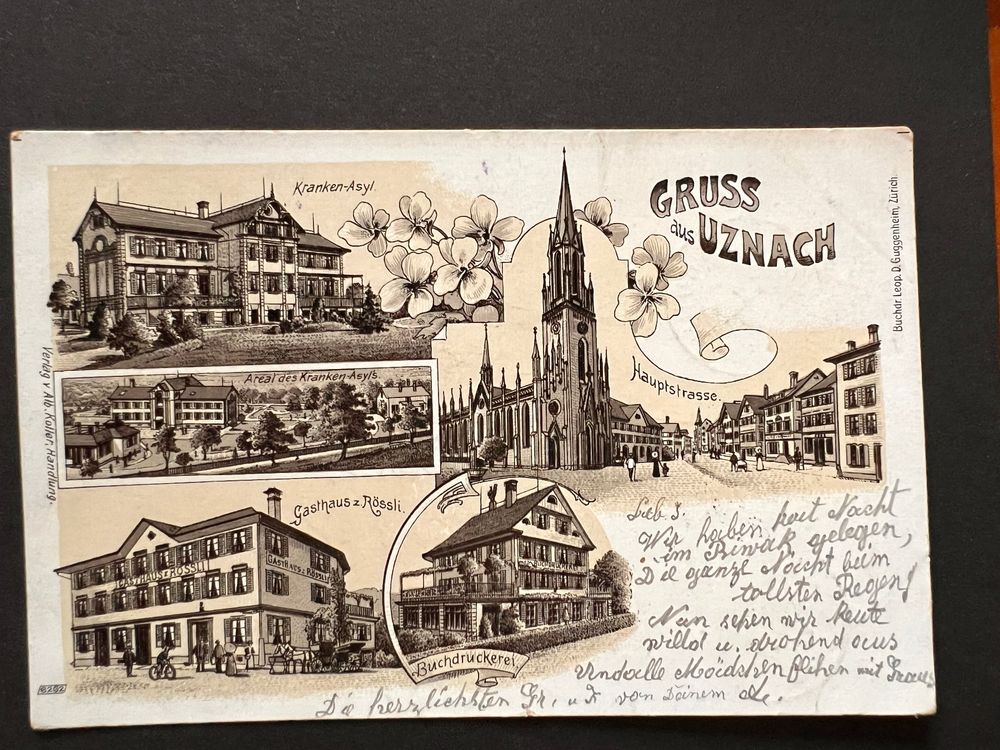 Postkarte Uznach 1902 Litho (P402) (Gebraucht) in Hinwil für CHF 21 ...