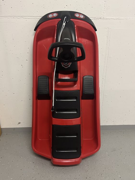 New Red Snowracer Sled With Steering Wheel And Brake (Neu und ...