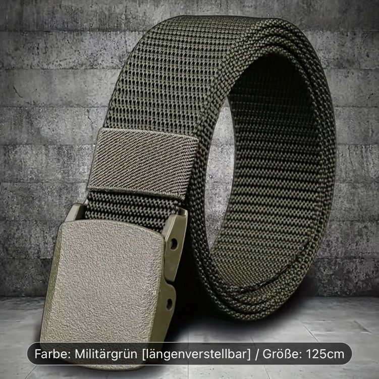 Robuster Gürtel Militärgrün - 125cm | Kaufen auf Ricardo