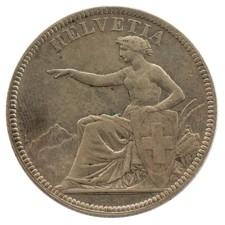 Sitzende Helvetia 5 Franken 1874 B. (Gebraucht) in Rotkreuz für CHF 200 – mit Lieferung auf ...