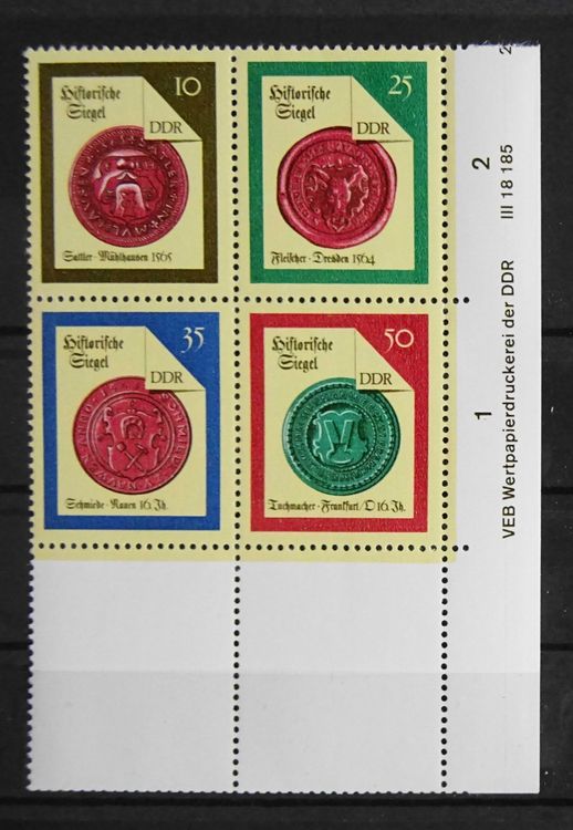 DDR 1988, 4er Block **postfrisch (Neu und originalverpackt) in Haslen GL für CHF 0.65 – mit ...