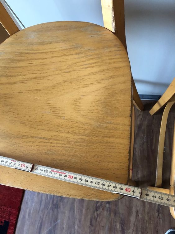 2 zwei Bar Hocker mit Lehne massiv Holz, sehr guter Zustand | Kaufen ...