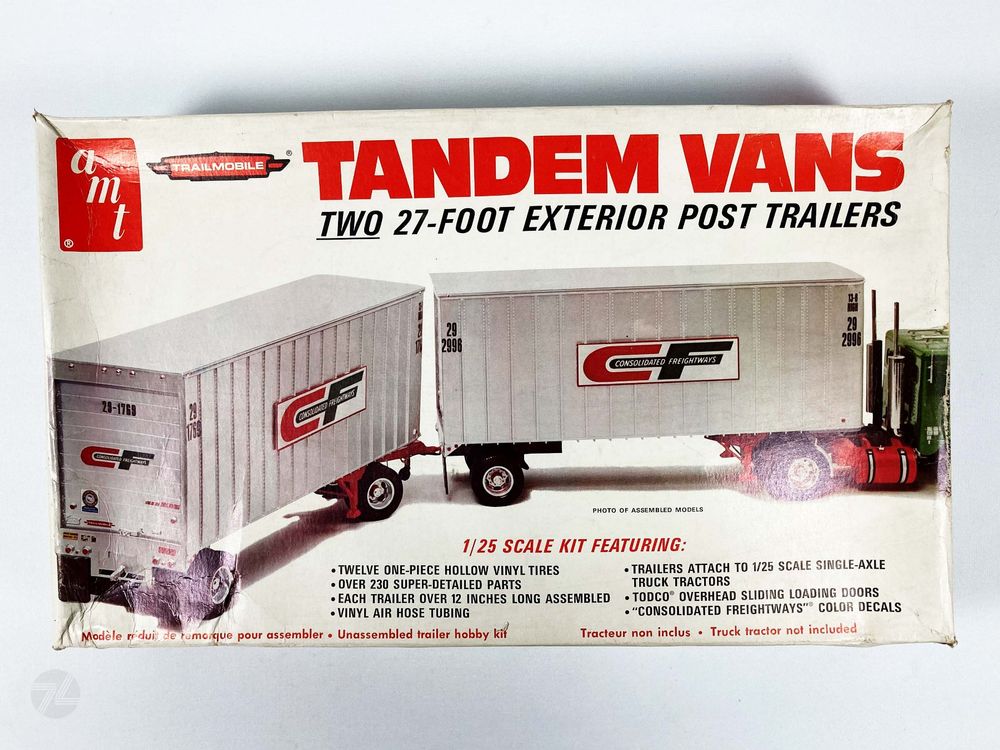 AMT Tandem Vans Trailer 1/25 LKW Doppelanhänger Modell Kit | Kaufen auf ...