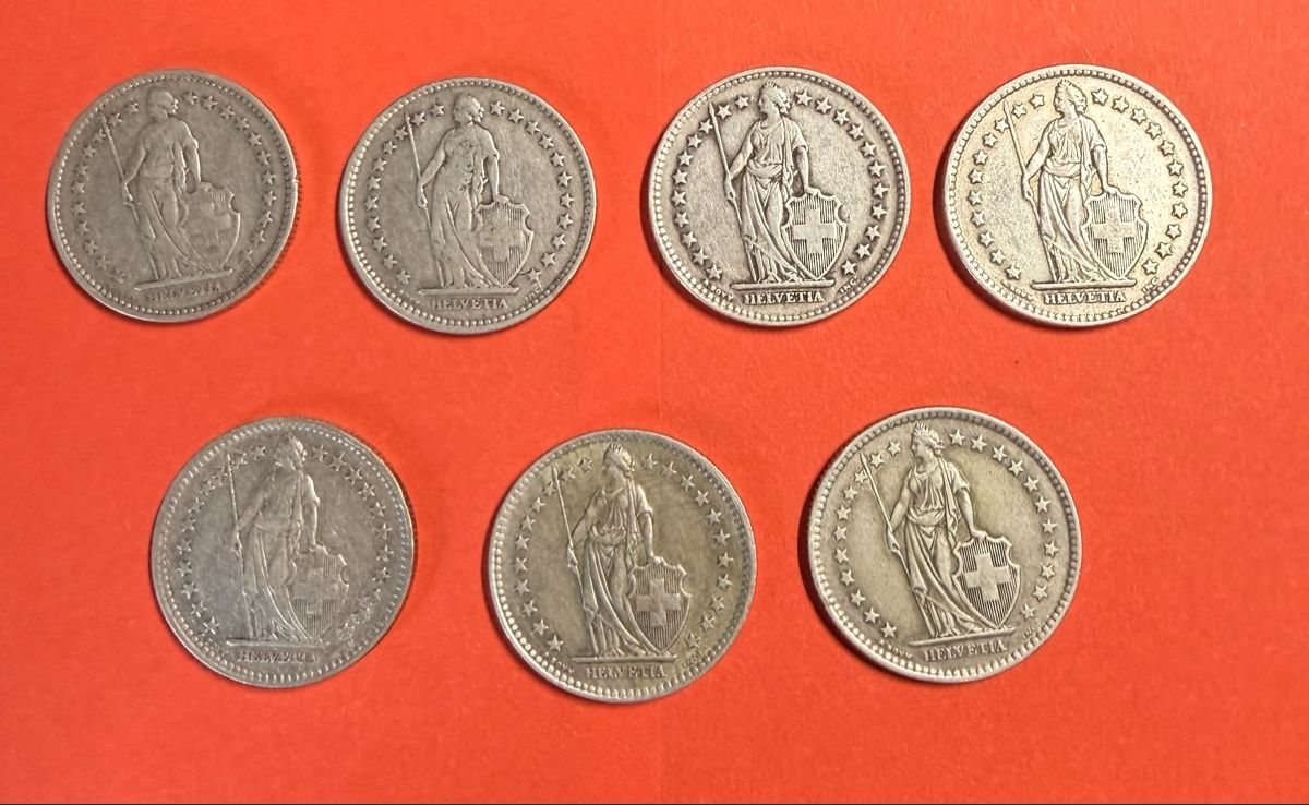 2 Fr Suisse en argent 1912 à 1961 (D'occasion) à Morges pour CHF 112 ...