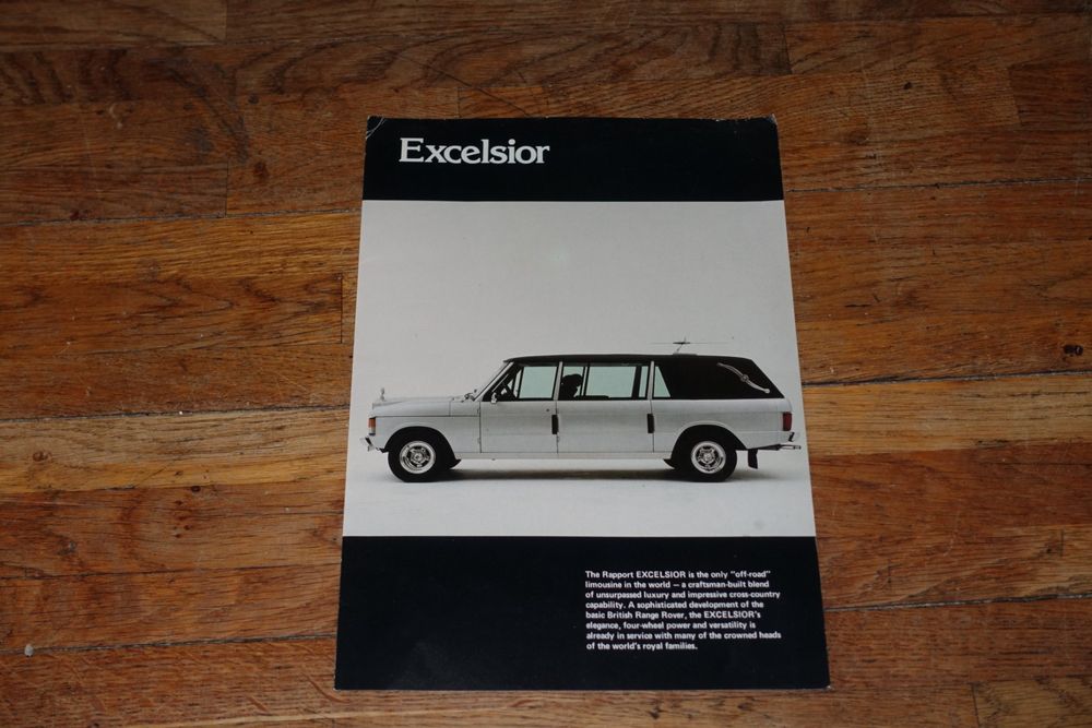 RANGE ROVER EXCELSIOR BROCHURE OLDTIMER (Gebraucht) in Bellevue für CHF 27 – mit Lieferung auf ...