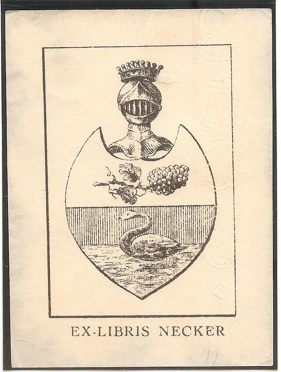 Ex-libris héraldique NECKER, Henry (1871-1926). Genève (Gebraucht) in ...