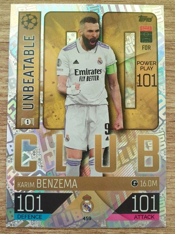 Karim Benzema 101 Club Match Attax Topps 22-23 2023 (D'occasion) à Zürich pour CHF 5 – avec ...