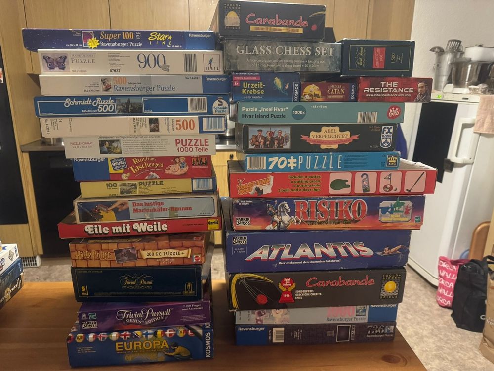 Verkaufe 32 Spiele/Puzzel sichtbar auf den Fotos (Gebraucht) in Basel ...