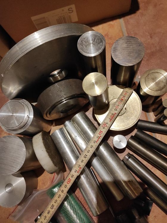 18kg Rohmaterial rund, Aluminium, Stahl, Messing, Titan, Pom (Gebraucht ...