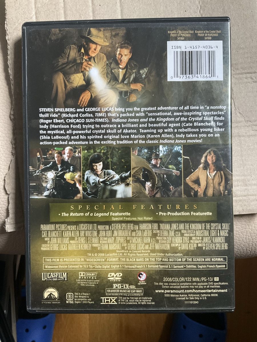 Indiana Jones et le Royaume du Crâne de Cristal - DVD zone 1 (D ...