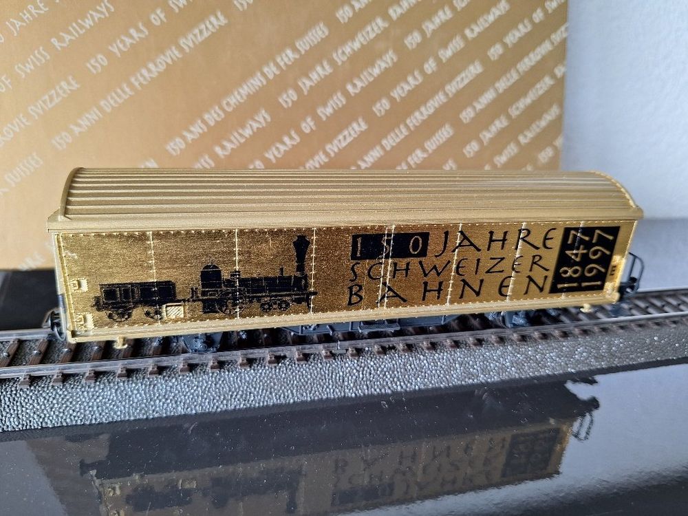 Märklin HO.Wagon Hbis Gold 150 ans des CFF avec certificat (Neu und ...