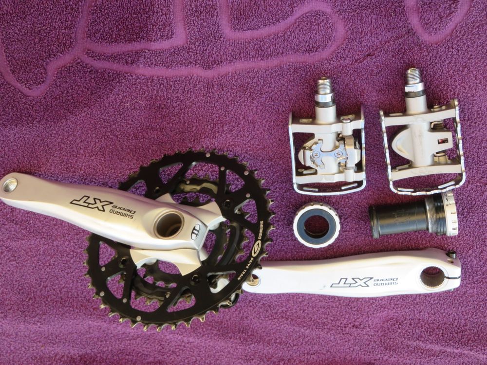 Shimano XT Kurbel 3fach inkl Tretlager und Pedalen | Kaufen auf Ricardo