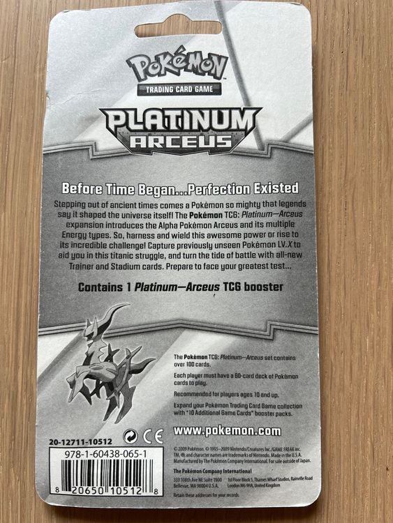 1x POKEMON PLATINUM ARCEUS BLISTER BOOSTER PACK SEALED RARE | Kaufen auf Ricardo