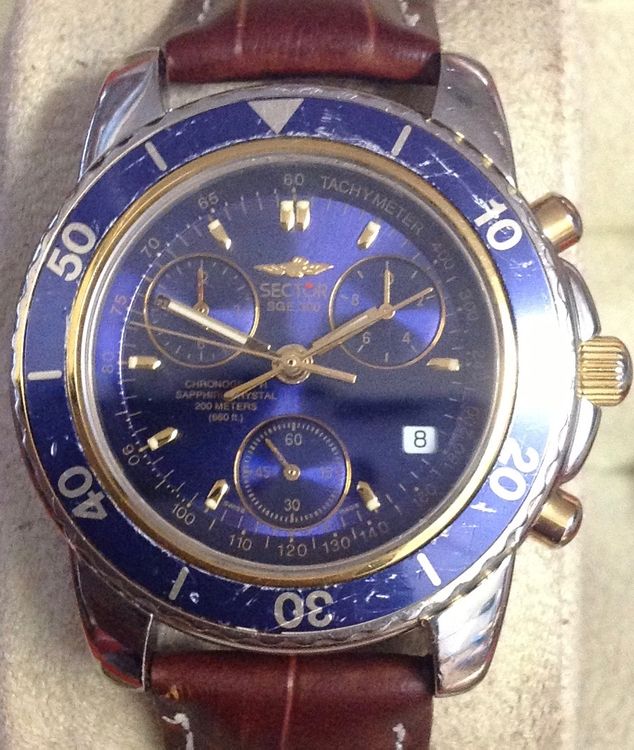 SECTOR swiss-made ETA Chronograph Herrenuhr ( Quartz/44 mm ) (Gebraucht ...