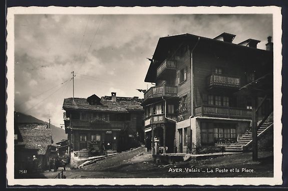 AK Ayer /Valais, La Poste et la Place (Gebraucht) in Berlin für CHF 10 ...