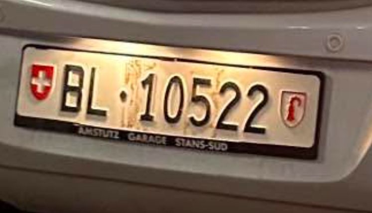 Kontrollschild BL 10522 Auto Kennzeichen (Gebraucht) in Birsfelden für ...