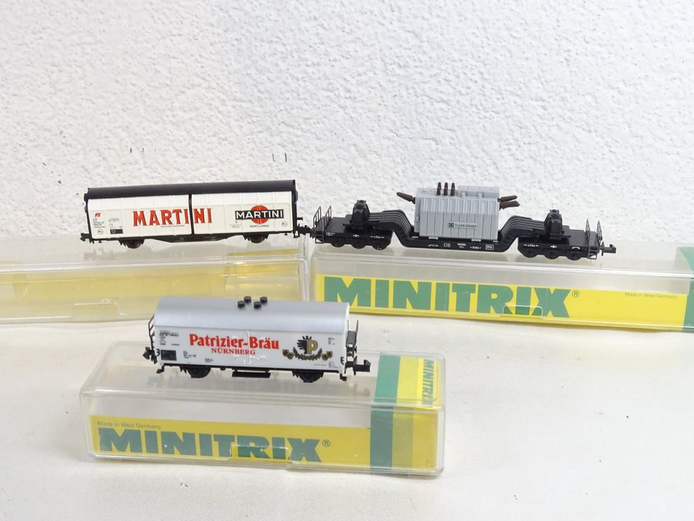 Minitrix 3227 + 3298 + 13908K Güterwagen Spur N, OVP (Gebraucht) in ...