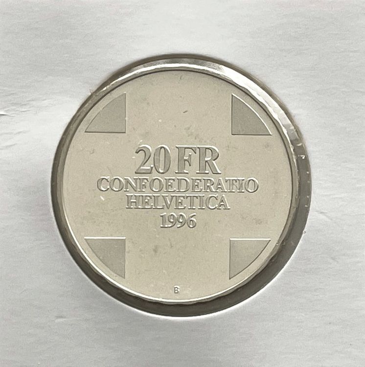 20 CHF - Pièce commémorative 1996 : Le Dragon de Breno (Neu und ...