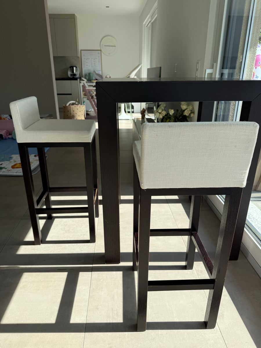 Ensemble table haute et 2 tabourets de bar design moderne 45 (Gebraucht ...