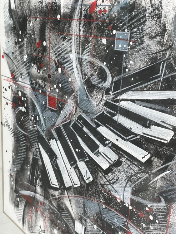 Bild "Jazz" von Maler Martin Duss mit Rahmen (Neu (gemäss Beschreibung ...