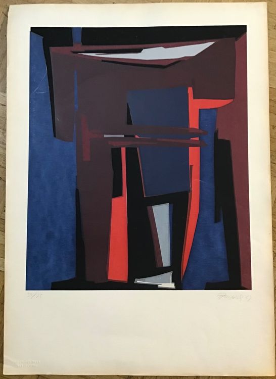 Konkrete Serigraphie Unleserlich Signiert | Kaufen auf Ricardo