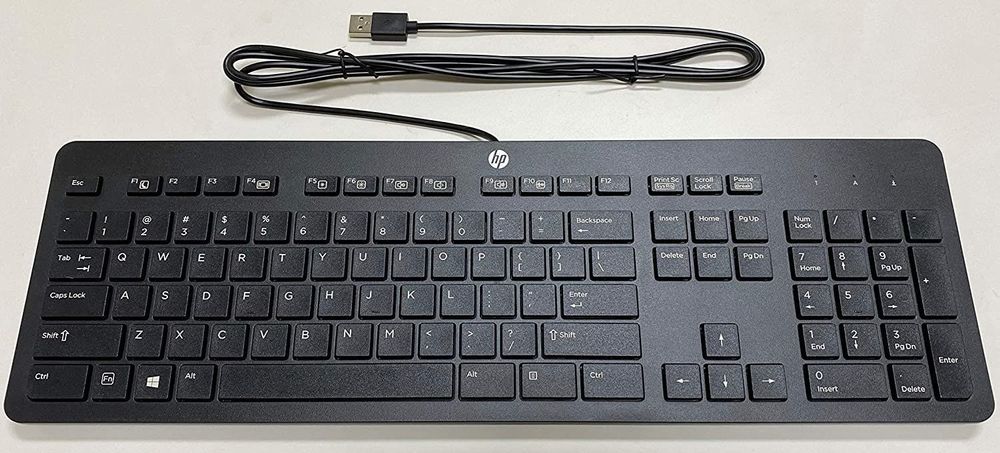 HP SK-2120 Ultra Slim Wired Black USB Keyboard/Tastatur (Neu (gemäss ...