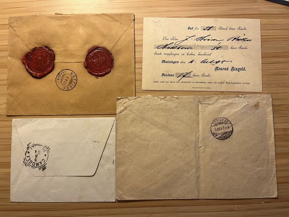 Lot de 4x Lettres et Cartes Type Chiffre dès 1894 (D'occasion) à ...