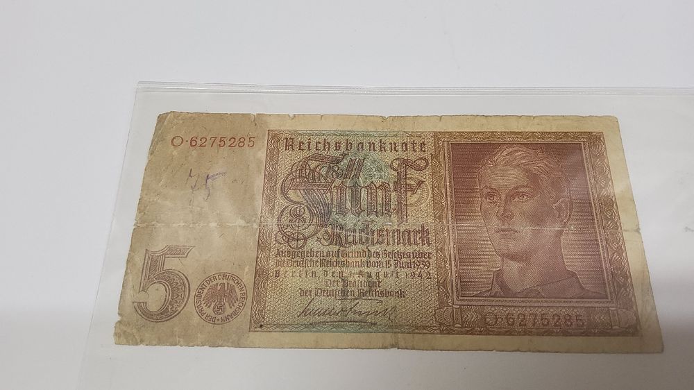 Historische 5 Reichsmark Banknote 1942 | Kaufen auf Ricardo