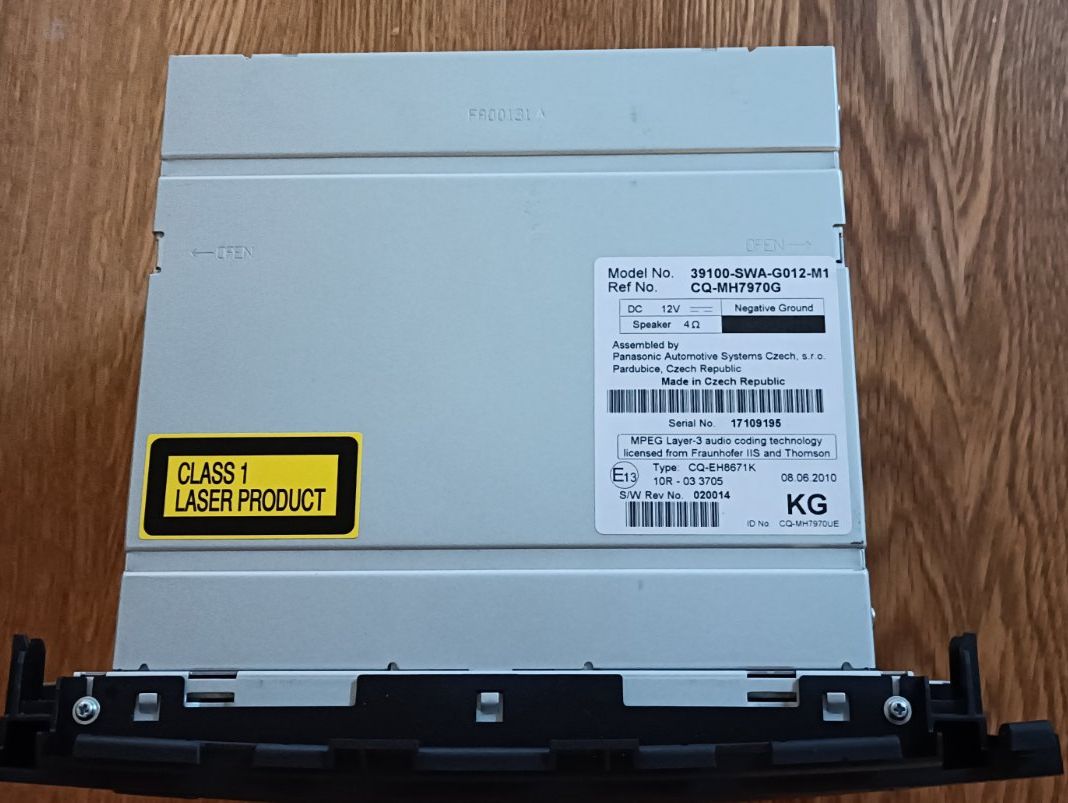 Honda Autoradio, CD, Model 39100-SWA-G012-M1, guter Zustand! (Gebraucht ...