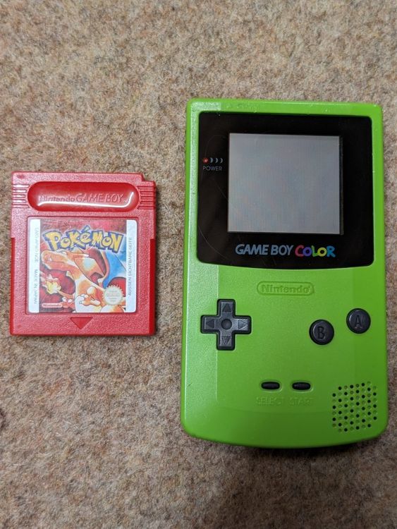 Nintendo Gameboy Color Grün inkl. Pokémon Rote Edition | GBC (Gebraucht ...