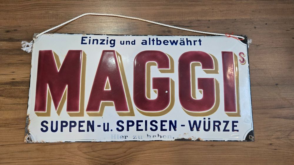 Emailschild Maggi 1920 er Jahre (Gebraucht) in Schaffhausen für CHF 350 ...