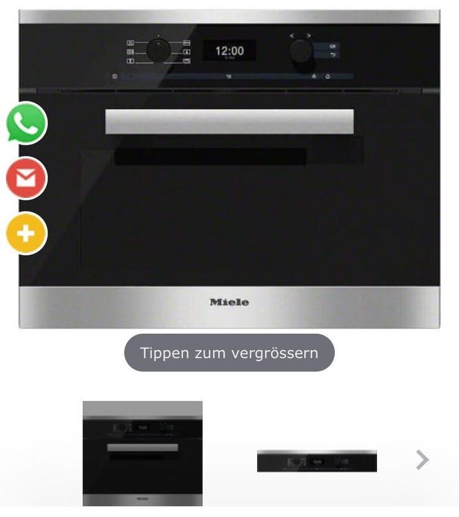 MIELE Dampfgarer DGC 6400-60 ED (Gebraucht) in Stettfurt für CHF 290 ...