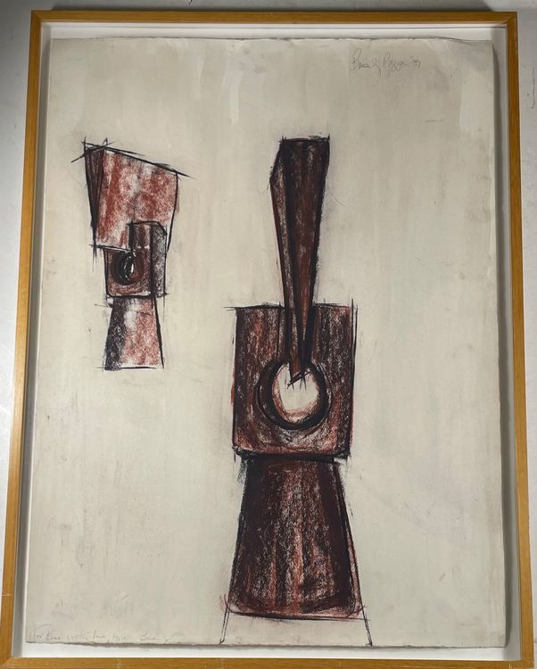 Interessante grosse Kreide Zeichnung unleserlich Signiert (Gebraucht) in Root für CHF 375 – mit ...