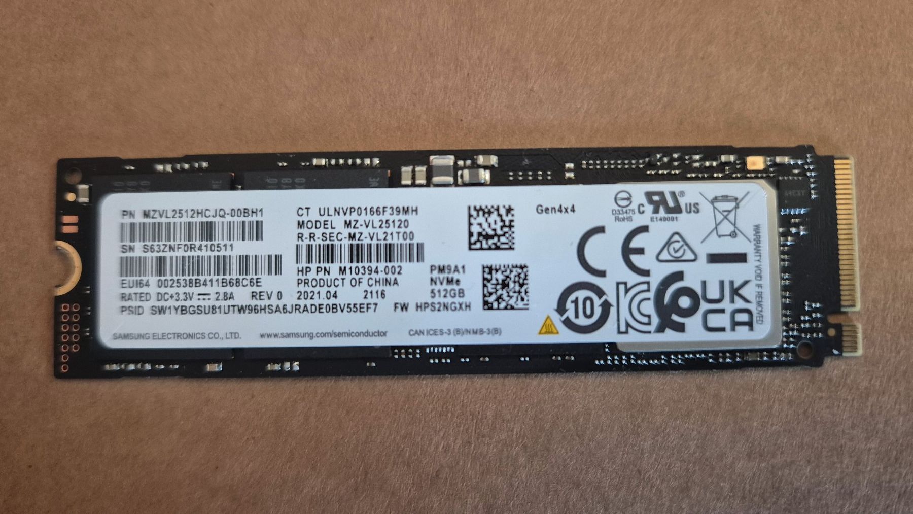 Samsung SSD 512GB - M2, NVMe - Occasion - ( N°1 ) (Gebraucht) in ...
