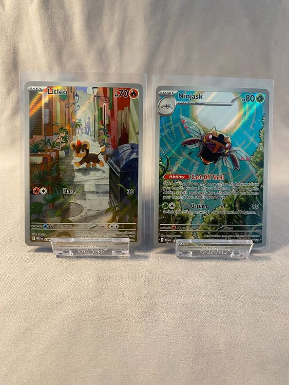 Pokémon diverse Illustration Rare: Litleo & Ninjask / Ab 1.- (Neu ...