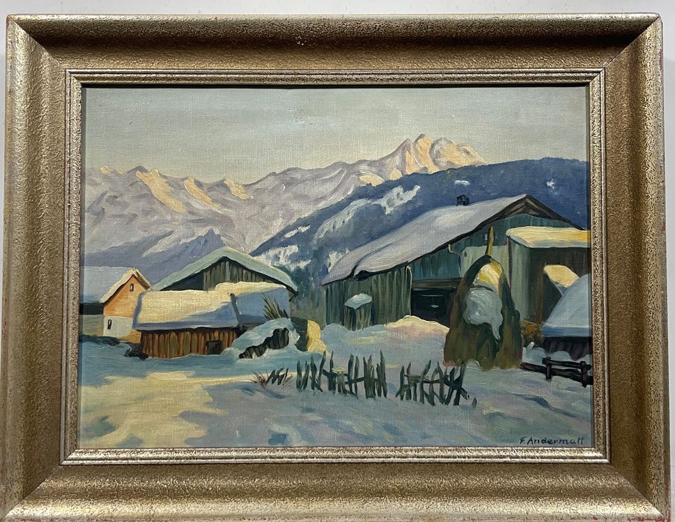 Faszinierendes Winterlandschaft Gemälde Signiert (Gebraucht) in Root für CHF 250 – mit Lieferung ...