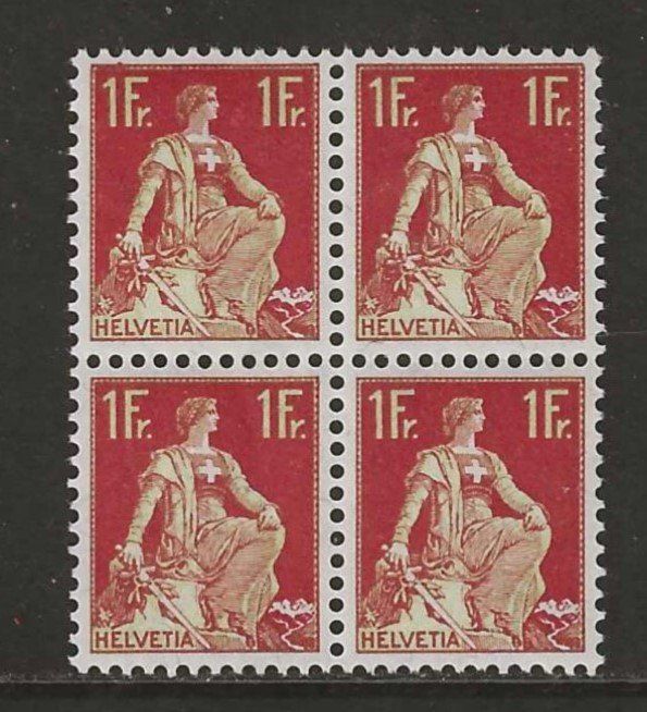 Helvetia Nr. 115 im Viererblock, postfrisch ** KP 160.-- | Kaufen auf Ricardo