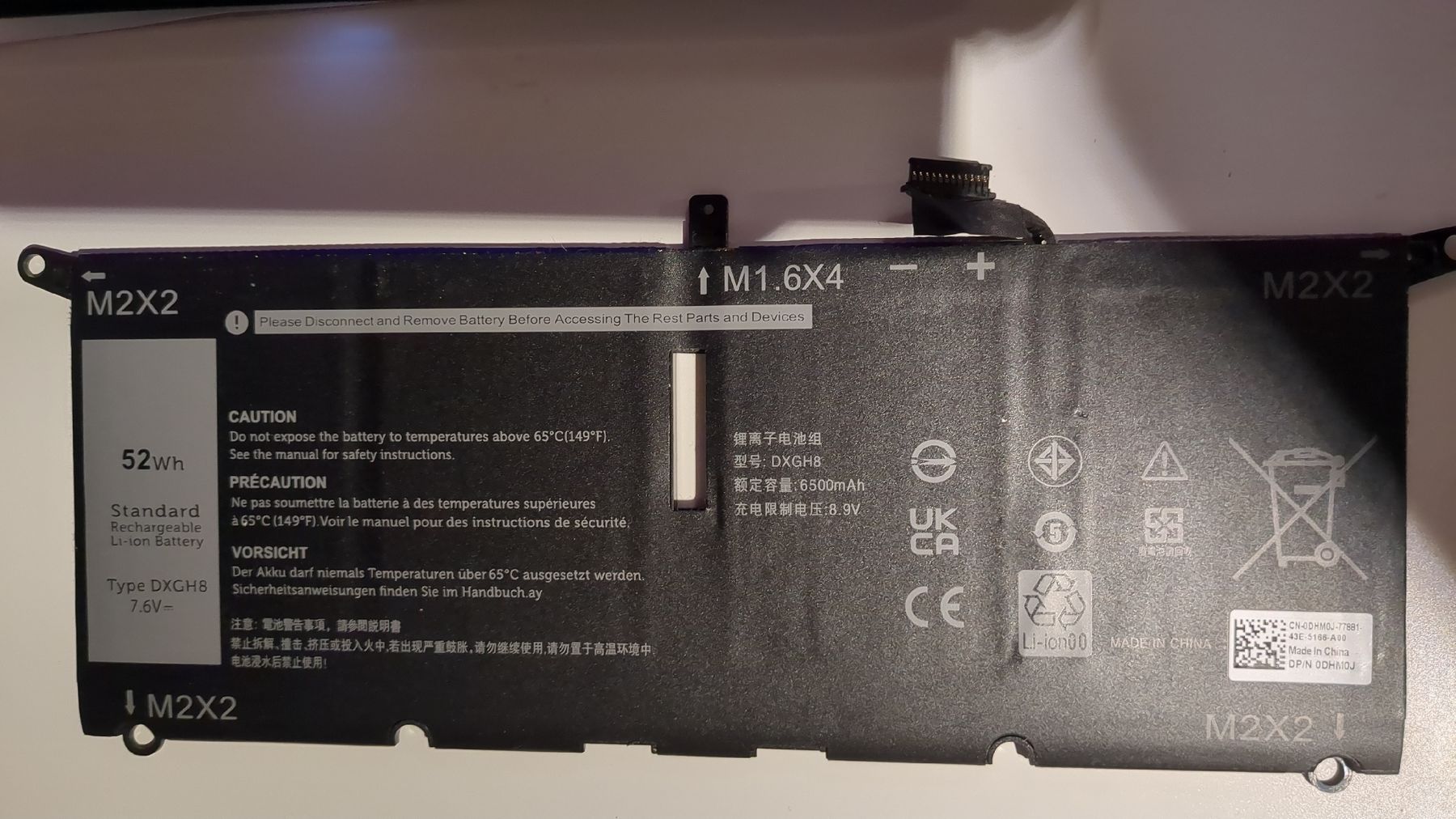 DXGH8 Akku für Dell XPS 13 9370, 7.6V, 52Wh (Gebraucht) in Udligenswil ...