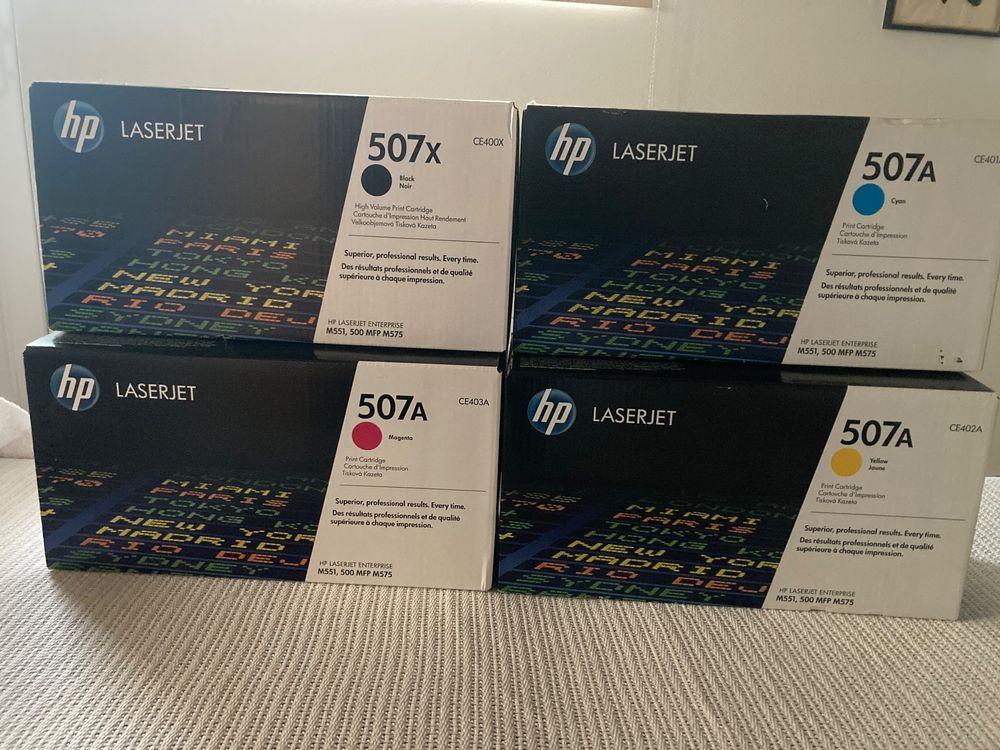 hp cartridge set CE400X-CE401A-CE402A-CE403A (Neu und originalverpackt ...