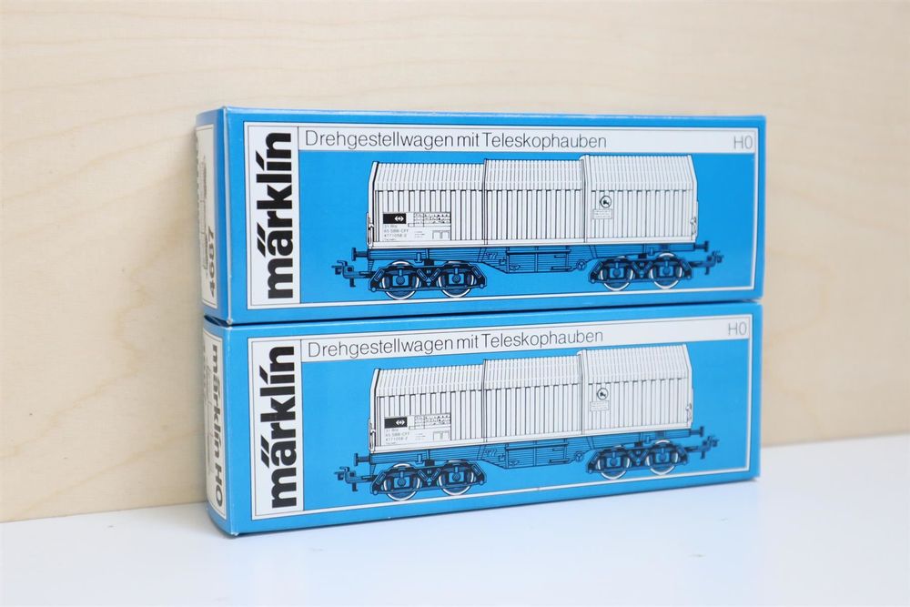 Märklin 2 x SBB Teleskophaubenwagen 4687 - Fabrikneu (Neu (gemäss ...